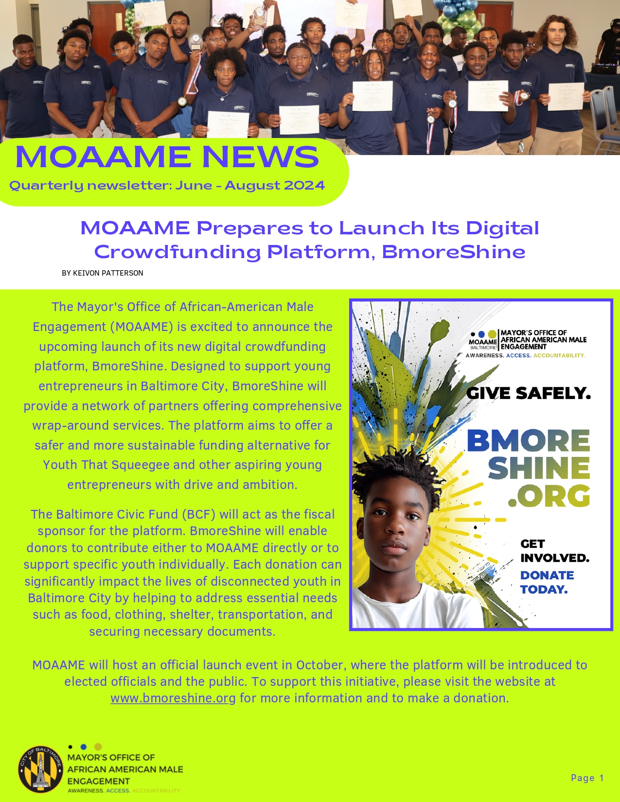 Newsletter (June-August) – AAME – African-American Male Engagement ...